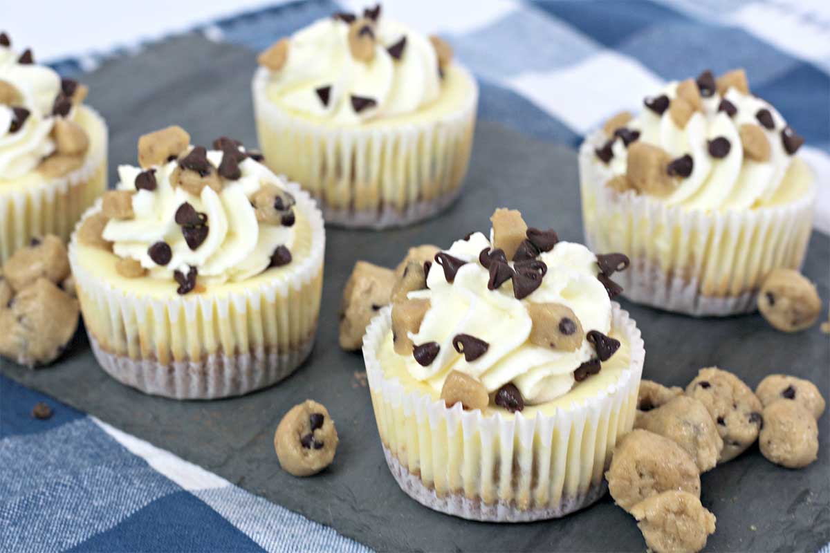 Easy Mini Cookie Dough Cheesecake Cups