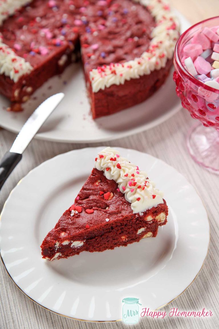 Best Ever Red Velvet Cookie Cake (Made Easy with Cake Mix)