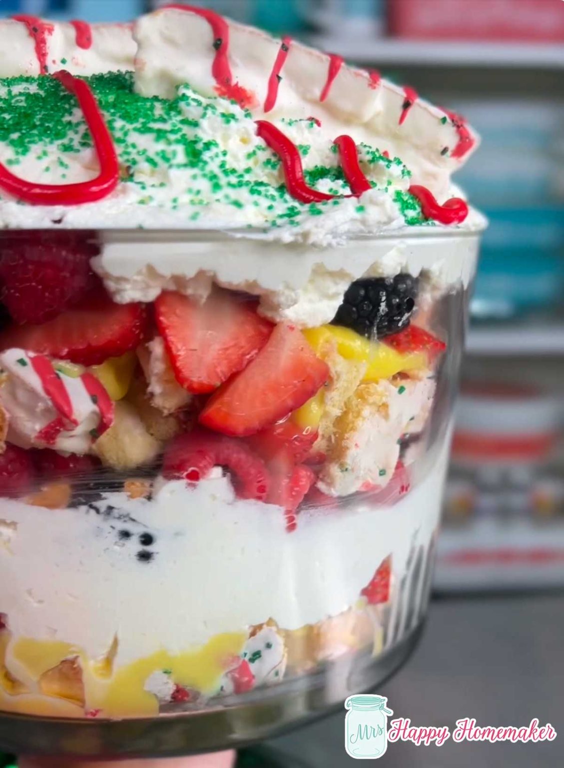 Christmas Trifle with Little Debbie Christmas Trees