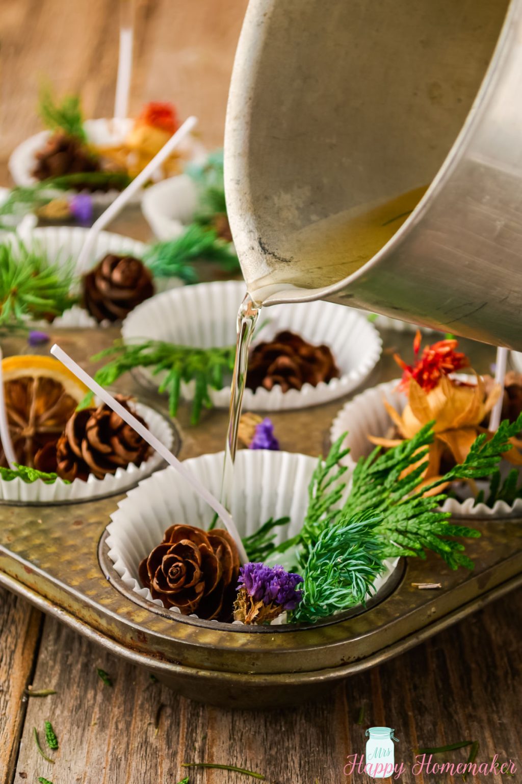 Easy DIY Homemade Fire Starters with Dried Flowers