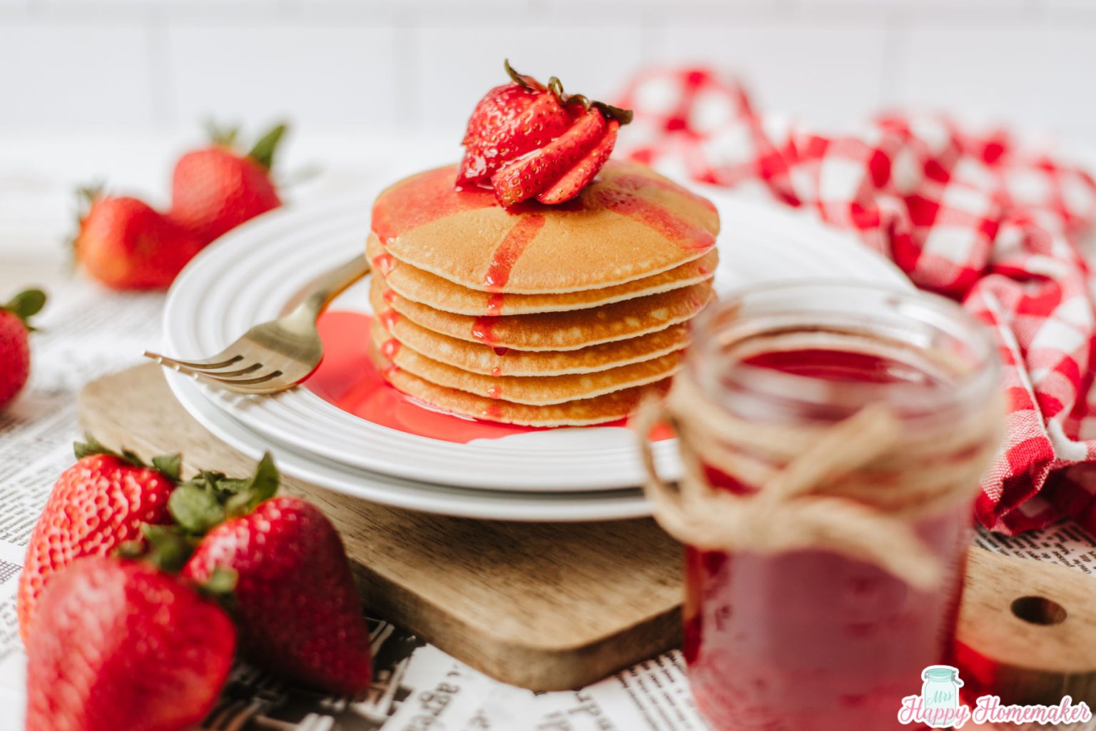 Homemade Strawberry Syrup for Pancakes and Drinks